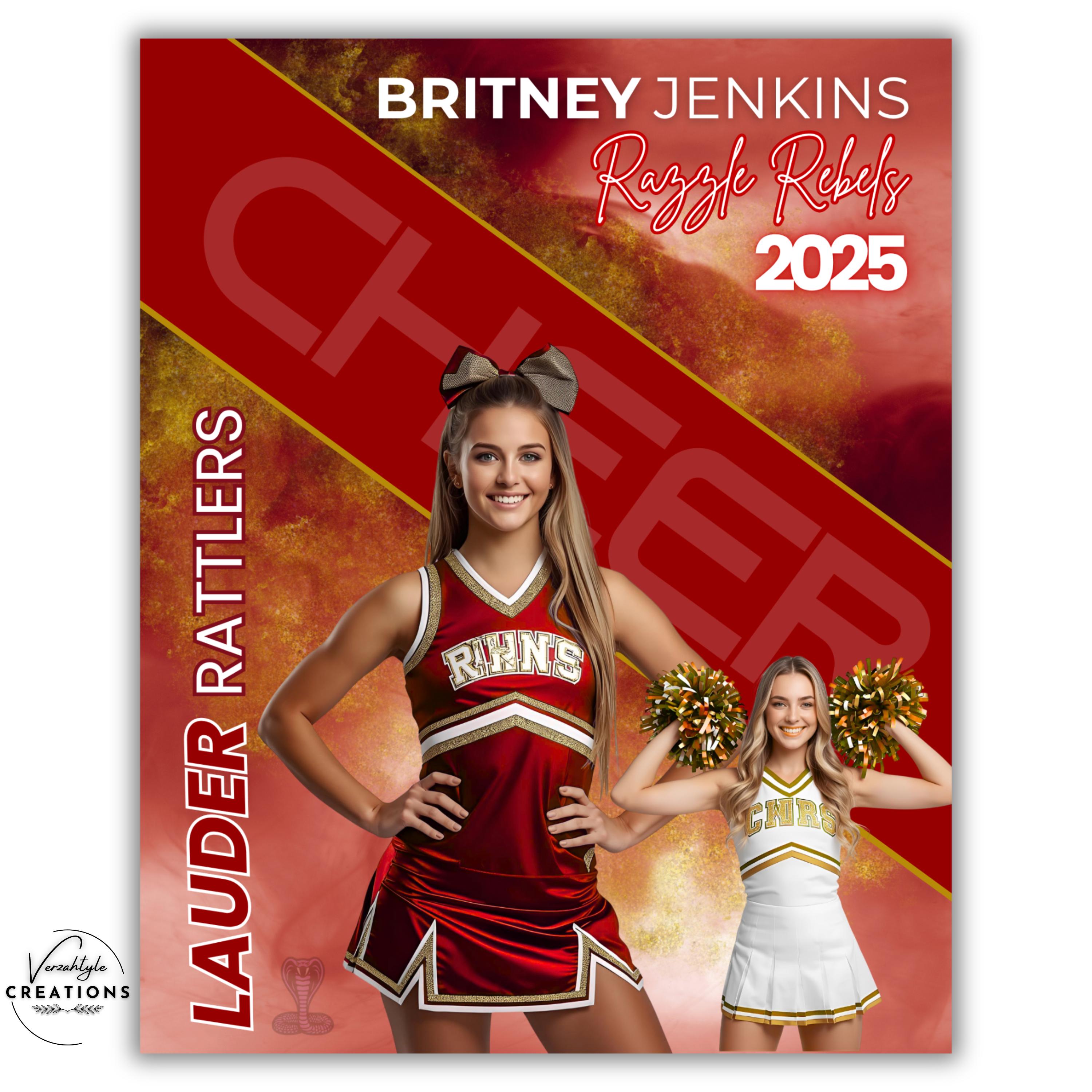 25 Cheerleading Poster Templates: Editable Canva Banner Digital ...