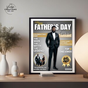 Editable Father's Day Magazine Cover Template, Gift (digital Download ...