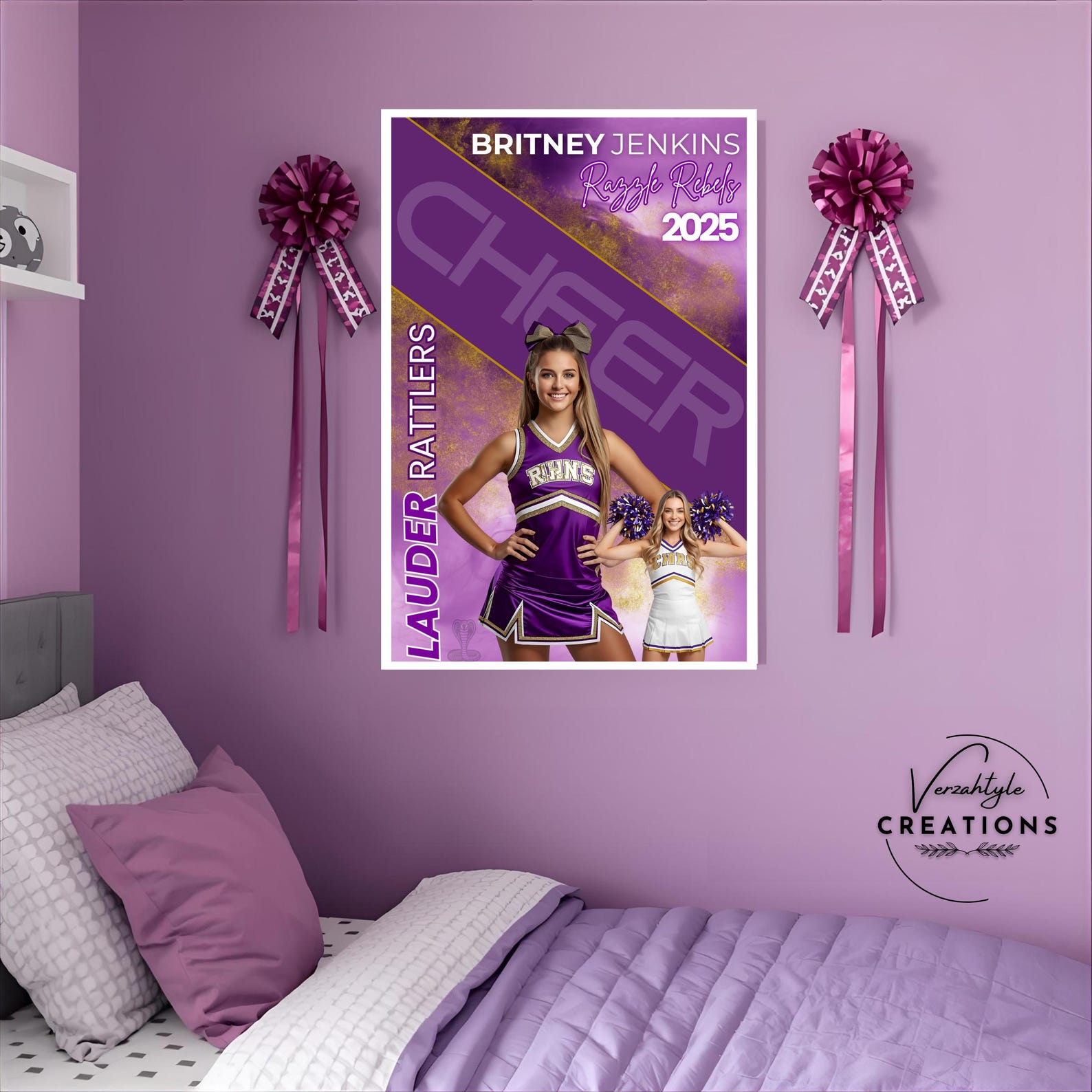 25 Cheerleading Poster Templates: Editable Canva Banner Digital ...
