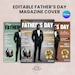 Editable Father's Day Magazine Cover Template, Gift (digital Download ...