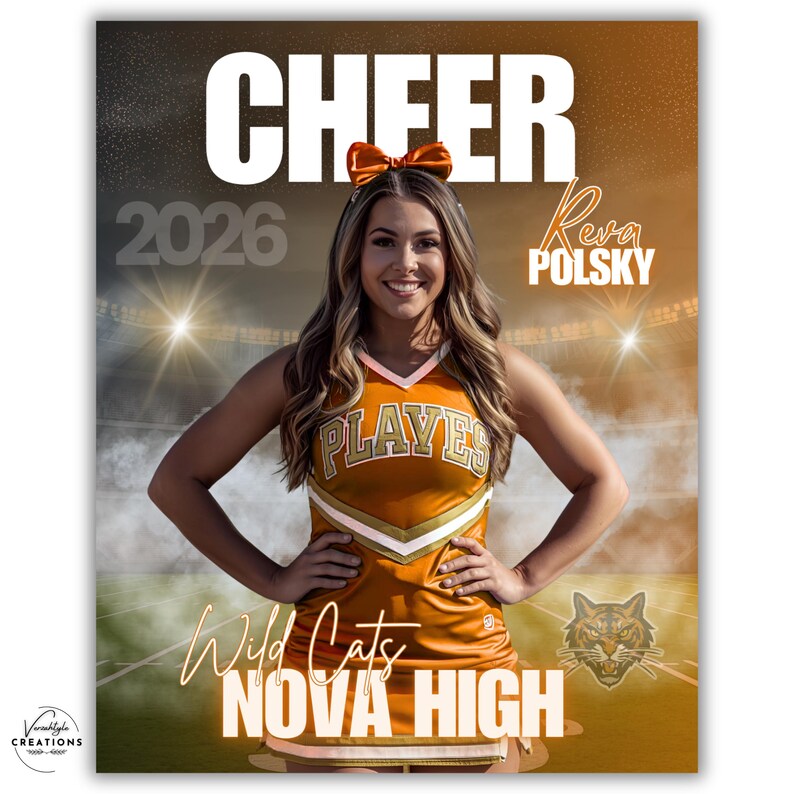 25 Cheerleading Poster Templates: Editable Canva Banner Digital ...