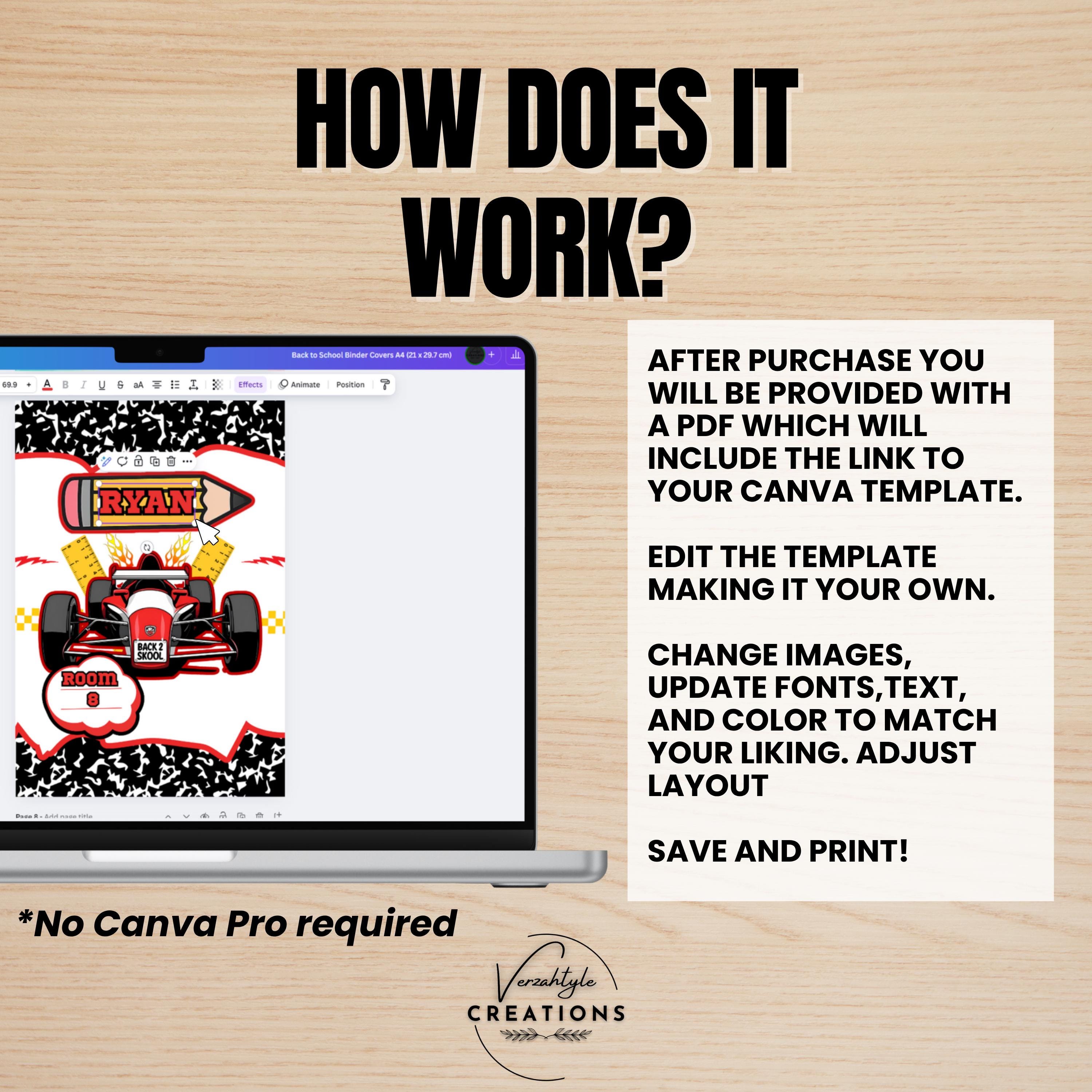 Editable Composition Notebook Binder Covers & Spines: Back to School ...