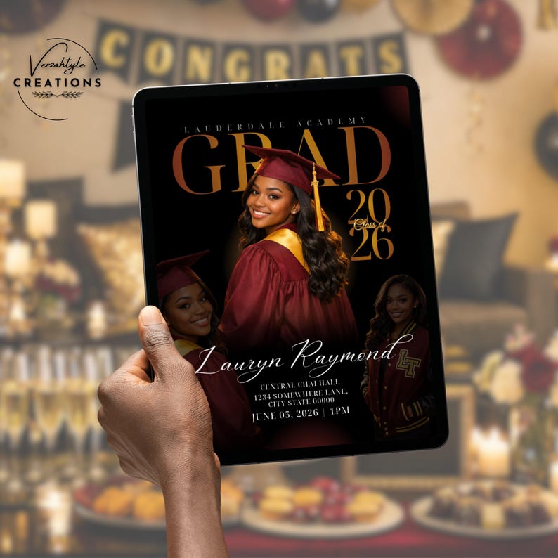 Editable Graduation Bundle, Canva Templates, Digital Download, Grad ...