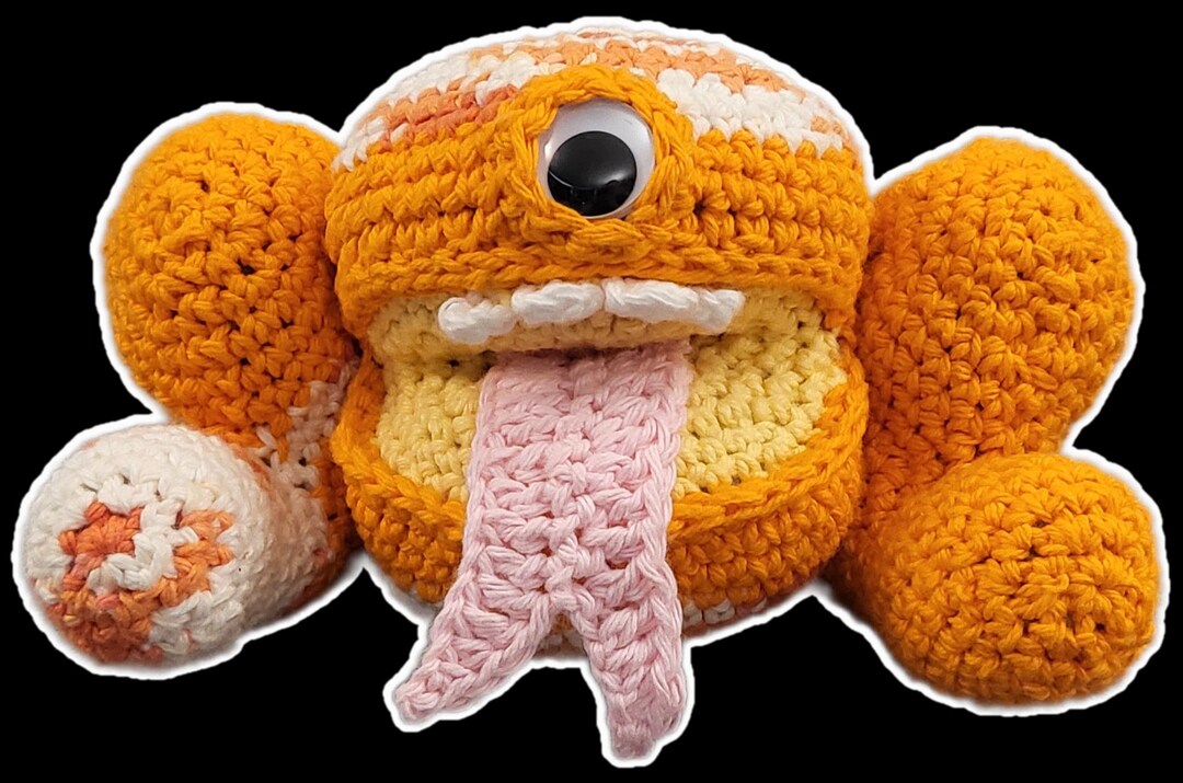 Orange Cyclops Monster Crochet Decor - Etsy