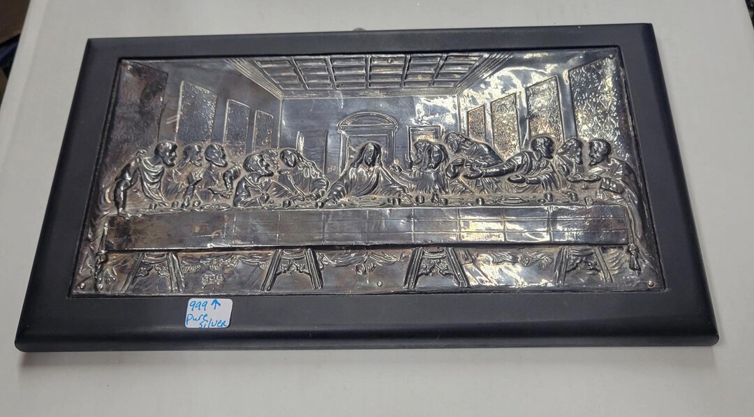 Stunning Last Supper Silver Relief Plaque - 999 Pure Silver - Etsy