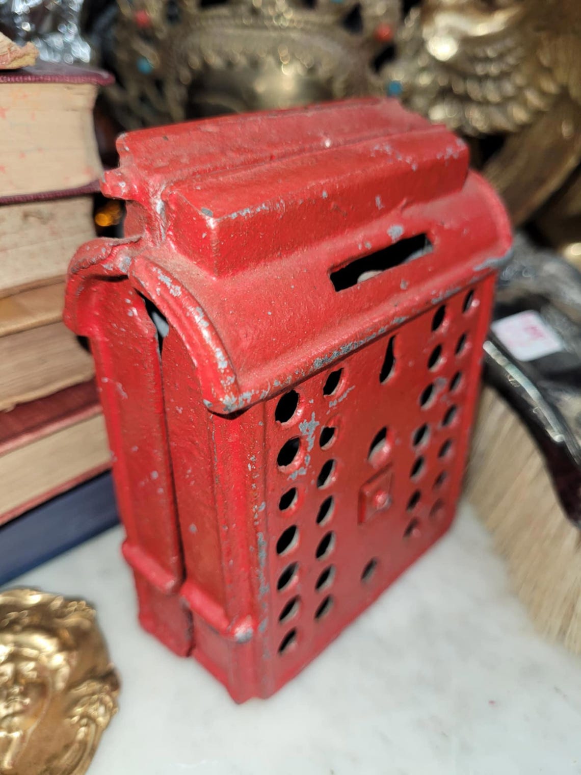 1930's Red Mailbox Bank - Pull Down Letters Design - Etsy