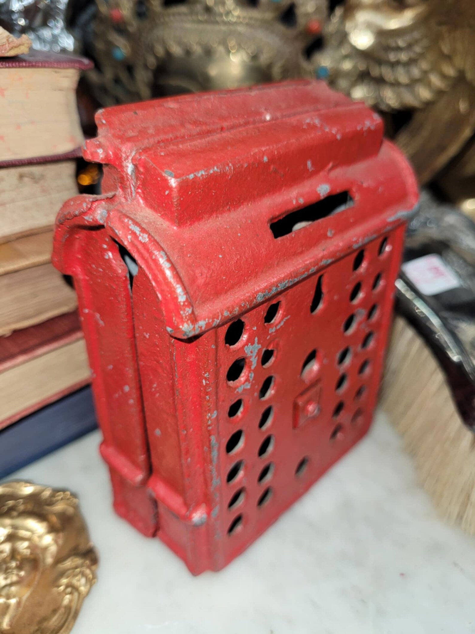 1930's Red Mailbox Bank - Pull Down Letters Design - Etsy