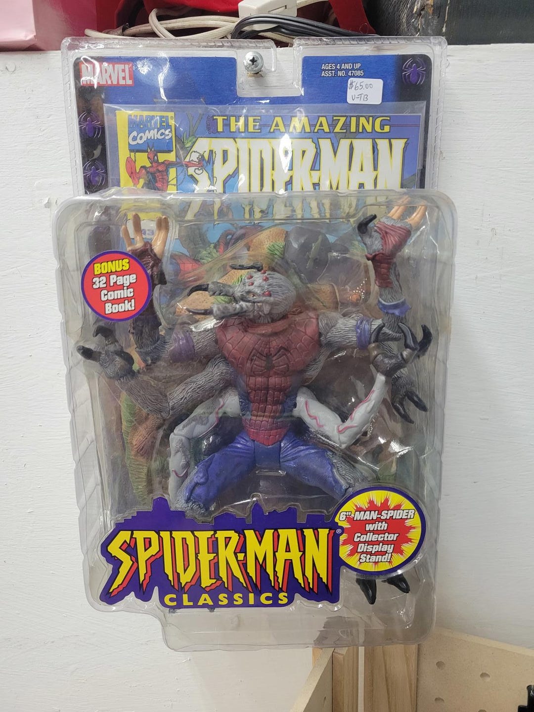 Marvel Spider-man Classics Man-spider Action Figure With Comic Book - Etsy