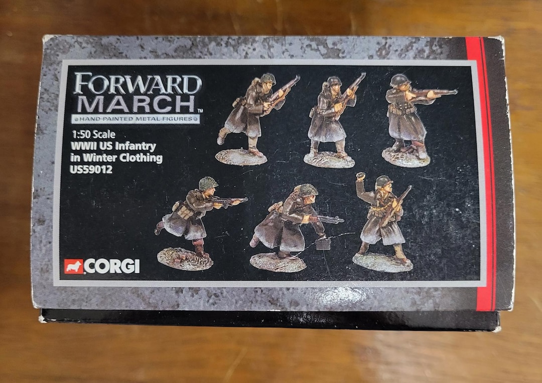 Corgi Forward March WWII US Infantry Figures - Winter Clothing 1:50 ...