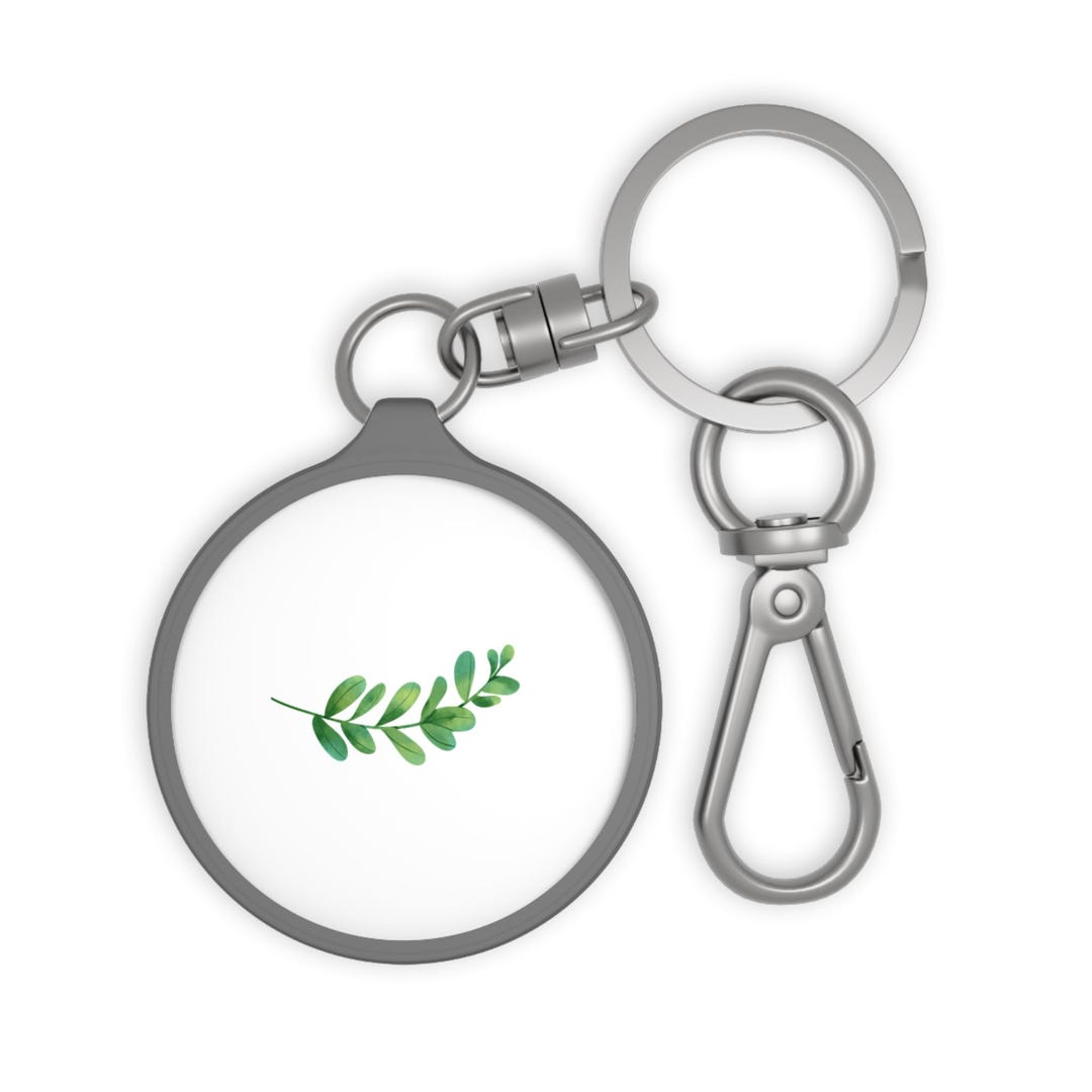 Nature-inspired Keyring Tag, Botanical Keychain, Personalized Gift ...