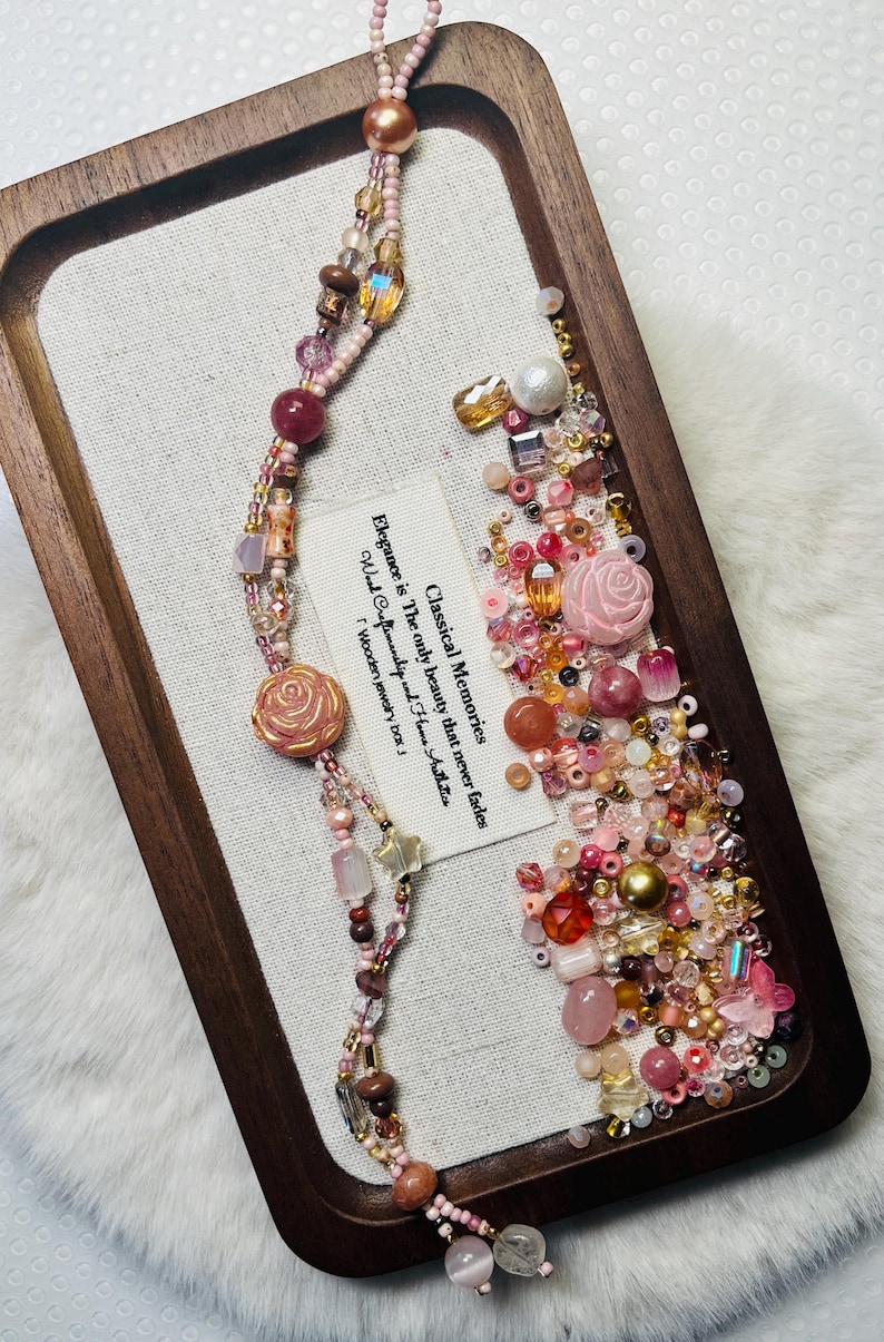 2.0V Dry Rose Theme Glass Bead Soup Mix 1–13mm | Pink Mauve Vintage ...