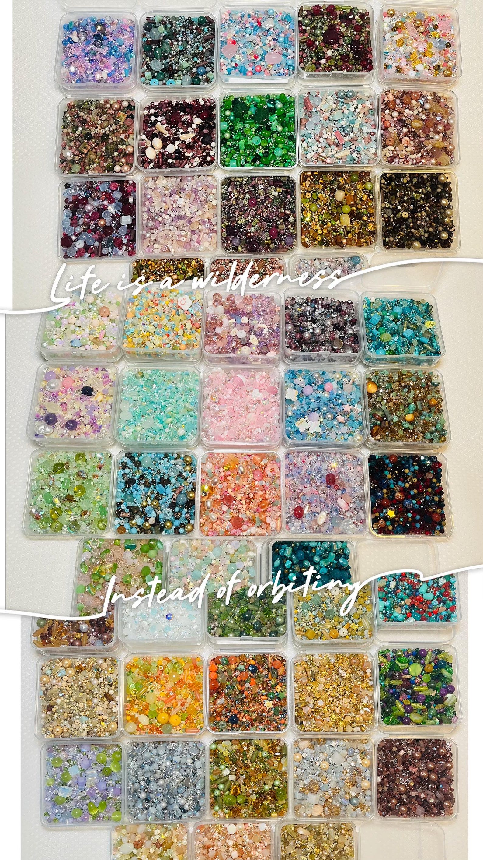 100g Bead Box With Charm | One-of-a-kind Mixed Bead Soup for DIY ...