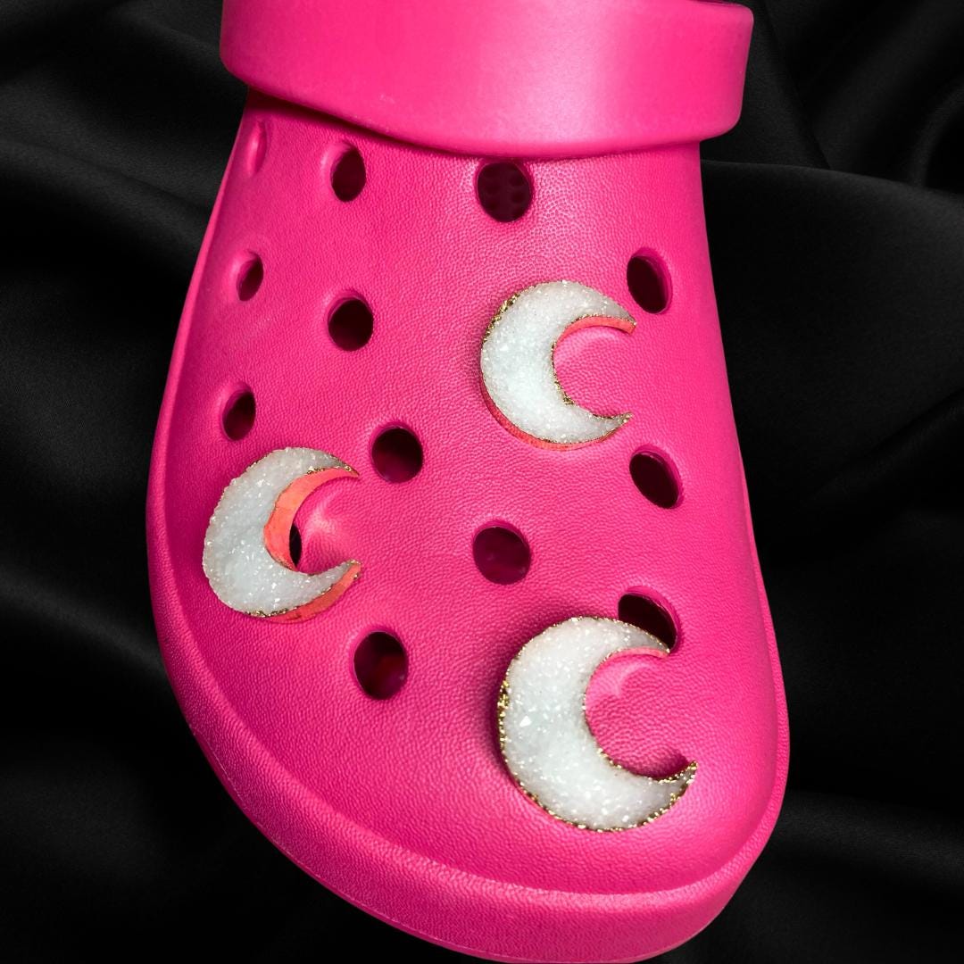 Crystal Moon Croc Charm Crescent Moon Croc Charm - Etsy