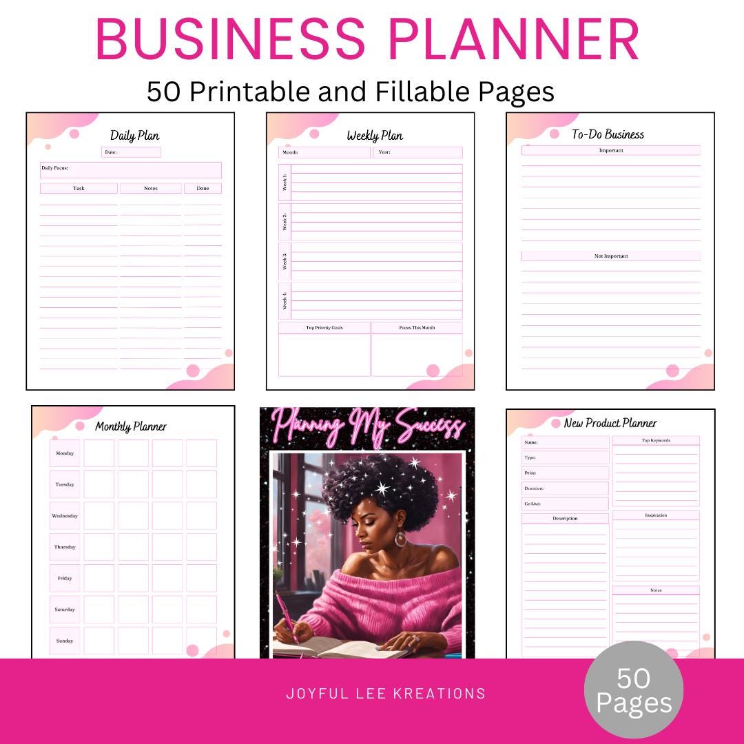 Business Planner Printable Png, Small Business Planner, Printable ...