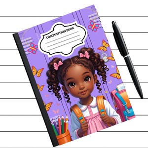 Butterfly Locker Theme Notebook Cover: Back to School PNG (digital ...