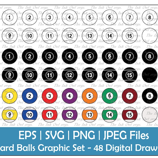 Billiards Svg - Etsy