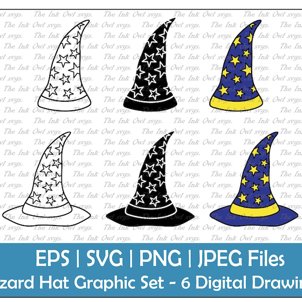 Wizard Hat Svg - Etsy