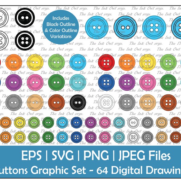 Silhouette Buttons - Etsy