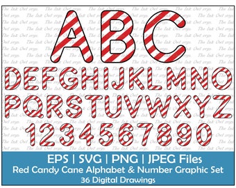 Candy Alphabet Clipart - Etsy