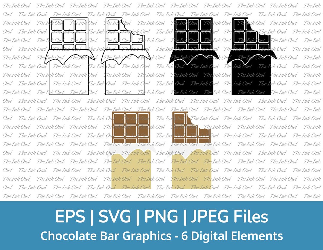 Chocolate Candy Bar With Wrapper Svg Vector Clipart / Outline, Stamp ...