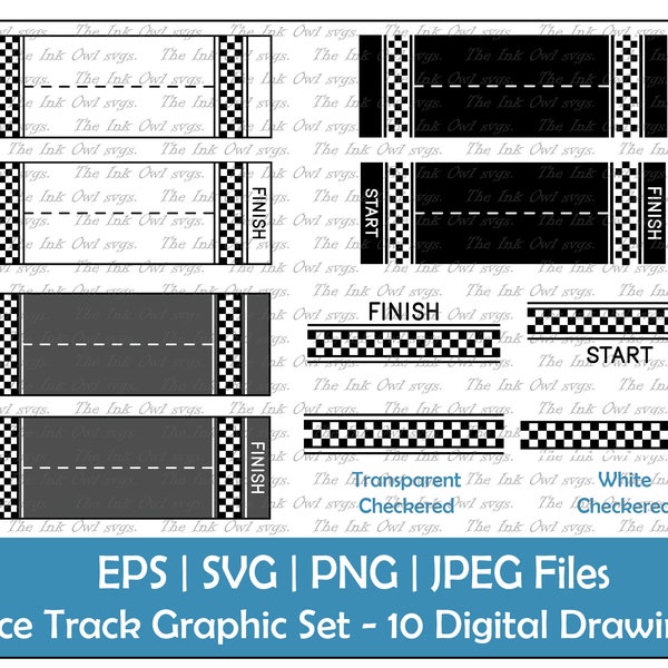 Race Track Outlines Svg - Etsy