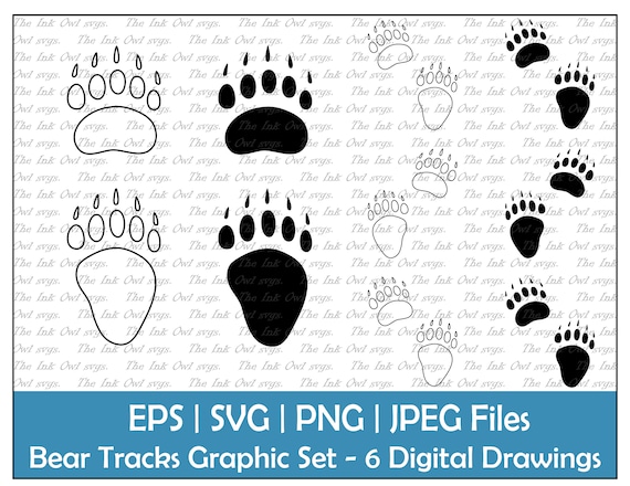 Bear Tracks Clipart