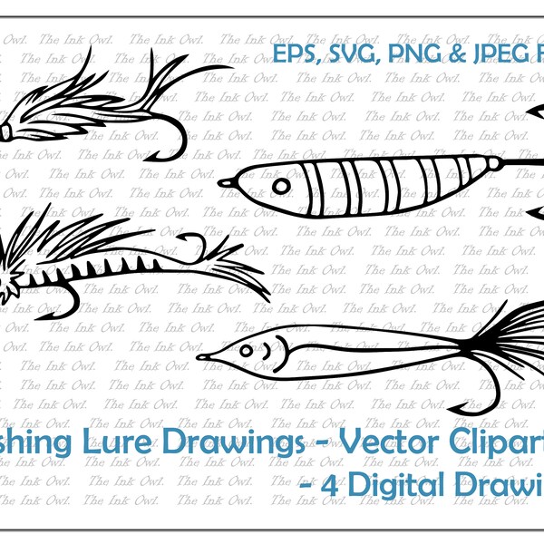 Fishing Lure Vector - Etsy