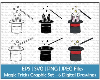 Magician Clipart | Etsy