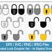 Pin Tacks Vector Clipart Set / Outline & Stamp Drawing Graphics / PNG ...
