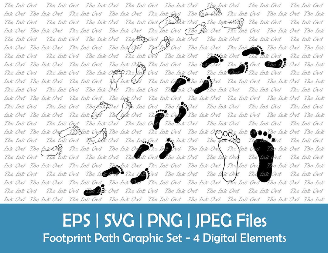 Bare Footprint and Walking Foot Steps or Tracks Vector Clipart ...
