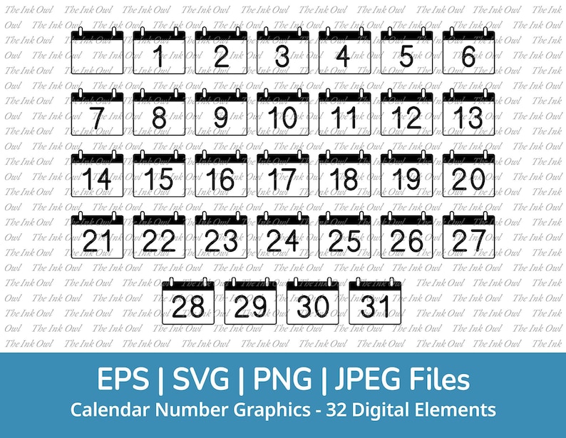 Simple Day Calendar Icon Vector Clipart / Outline Drawing Graphic ...