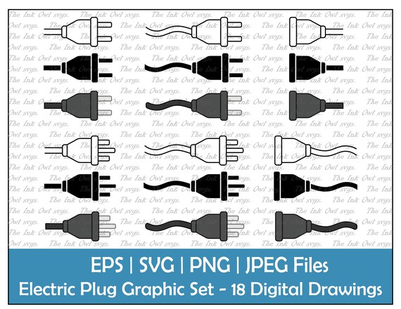 Electrical Plug and Receptacle Connector Vector Clipart / - Etsy