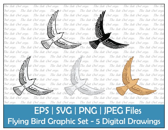 Bird Flying Outline Clipart