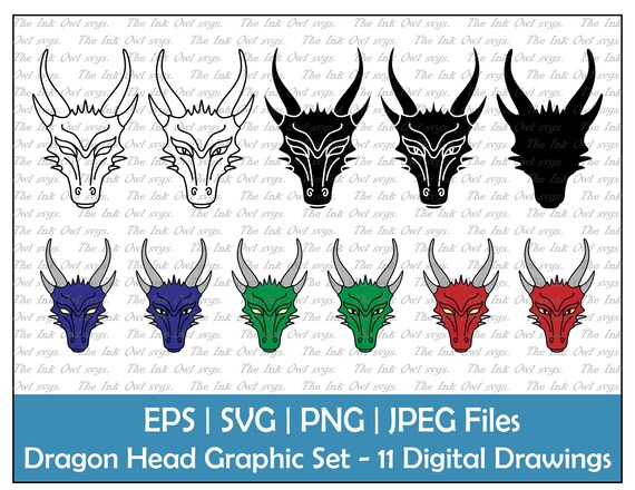 Dragon Head Front Vector