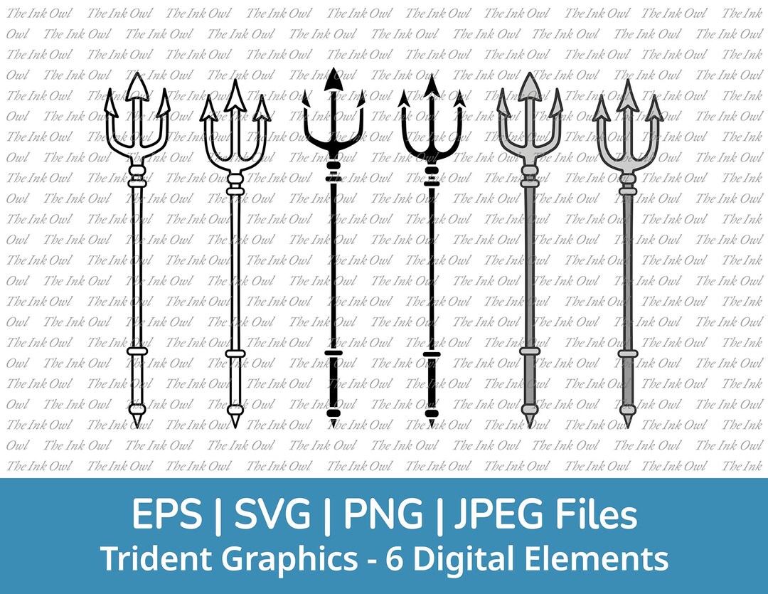Trident Waffe Svg Vektor Clipart / Umriss, Stempel Silhouette ...