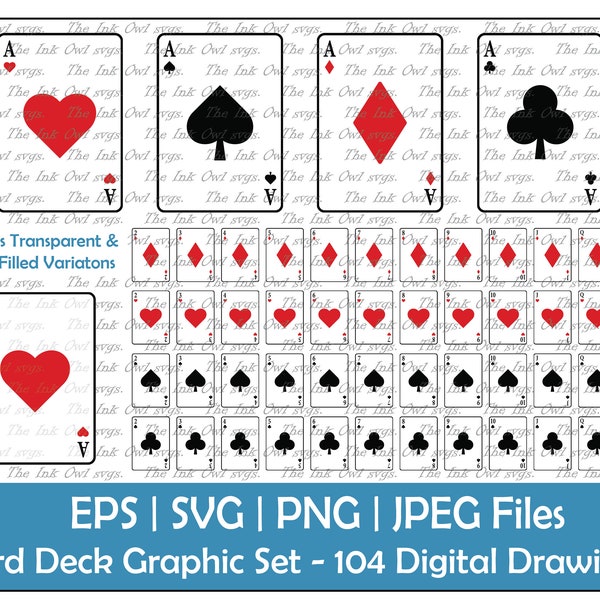 Full Deck of Cards Png - Etsy