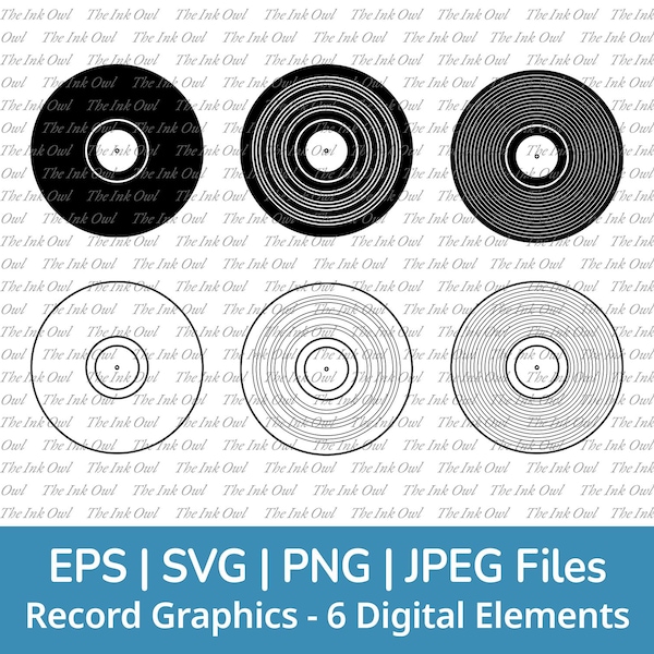 Vinyl Record Clipart - Etsy
