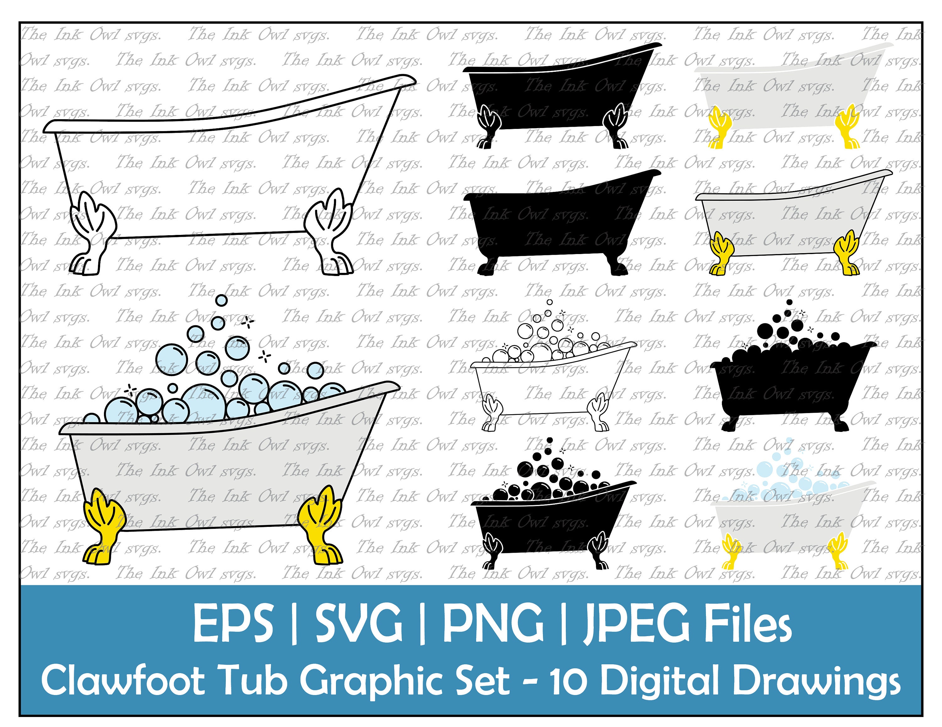 Clawfoot Tub Clipart at Kimberly Betts blog