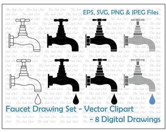 Faucet Svg | Etsy