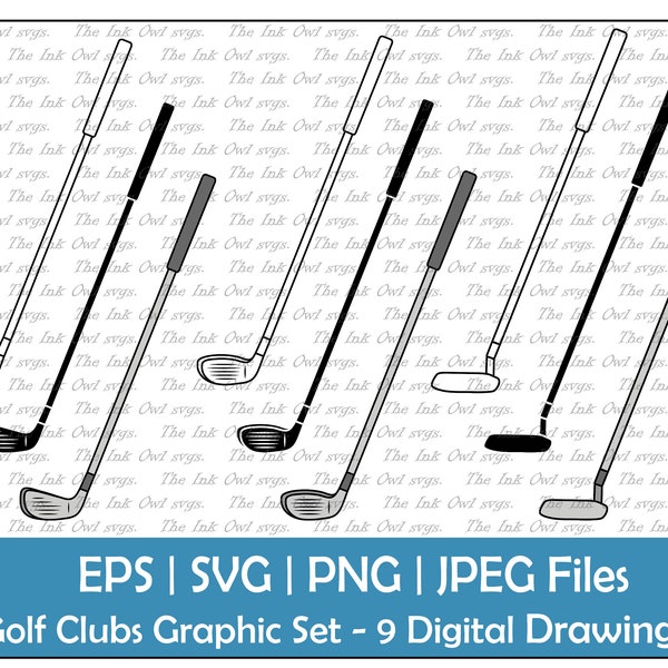 Golf Clipart - Etsy