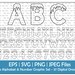 Icicle Letter Alphabet and Numbers Clipart / Outline Text Graphics ...