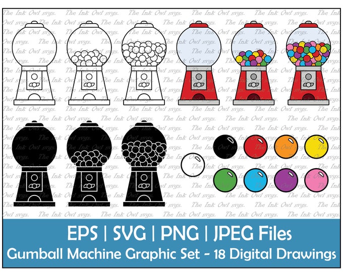 Gumball Machine Centrepiece Printable Bubble Gum Machine Cut Out Candy ...