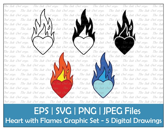 Disegno Cuore In Fiamme