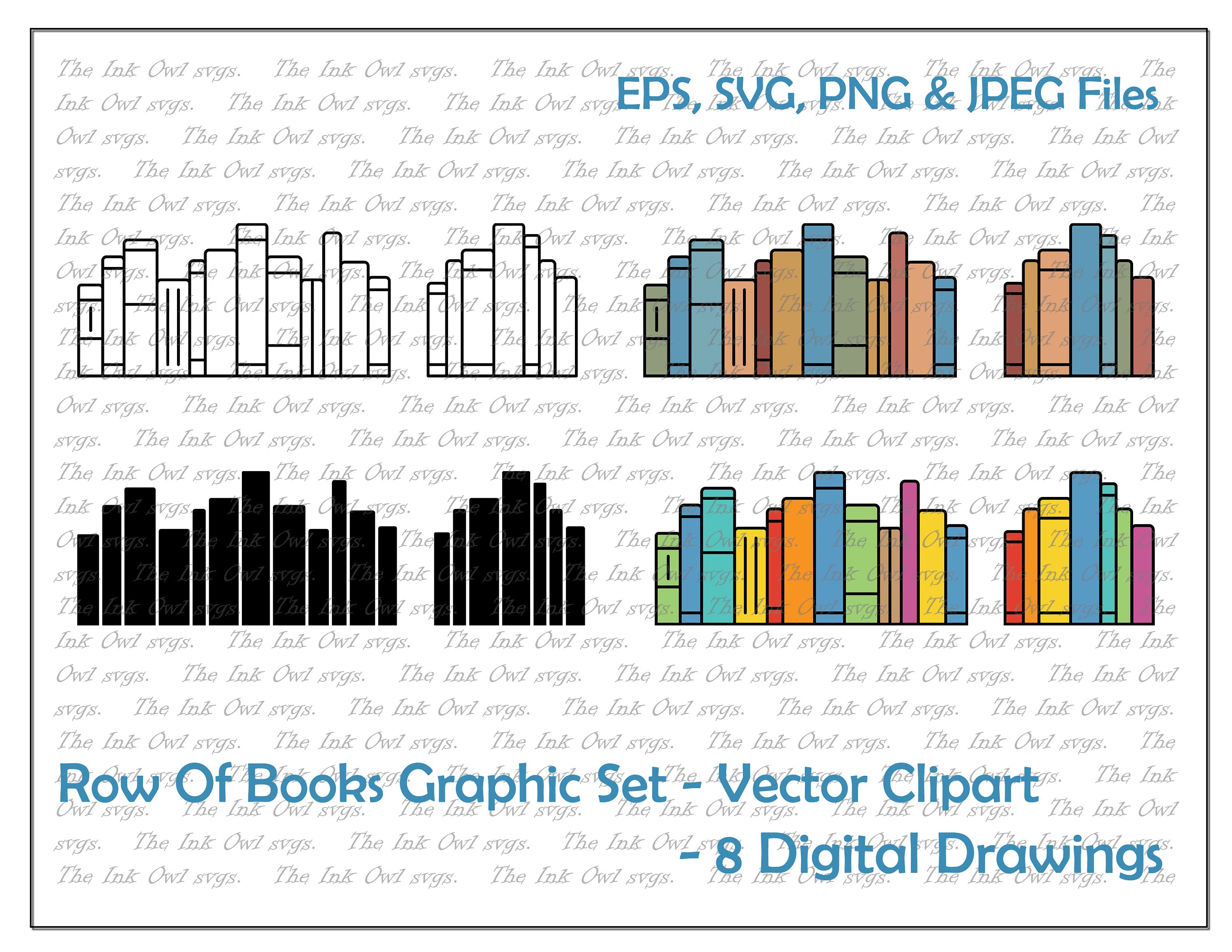 Row Of Books Png