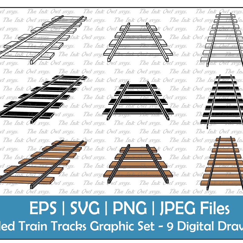 Railroad Tracks Svg - Etsy