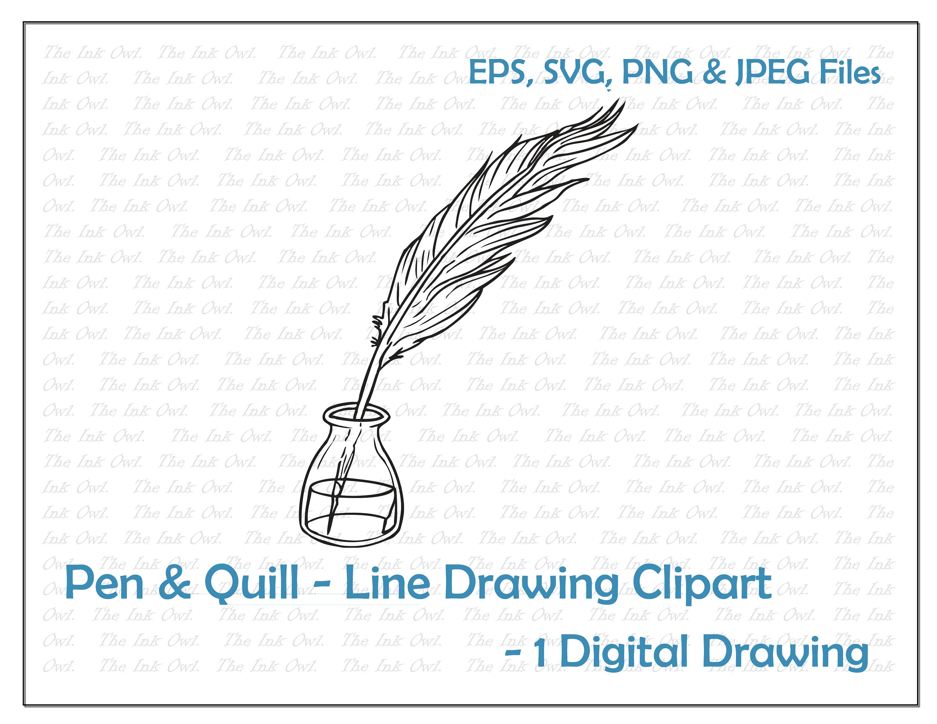 Royalty Free Clipart Ink Feather Pen