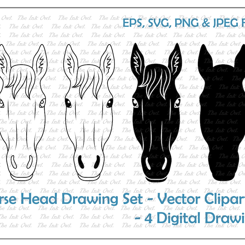 Horse Ears Illustration - Etsy