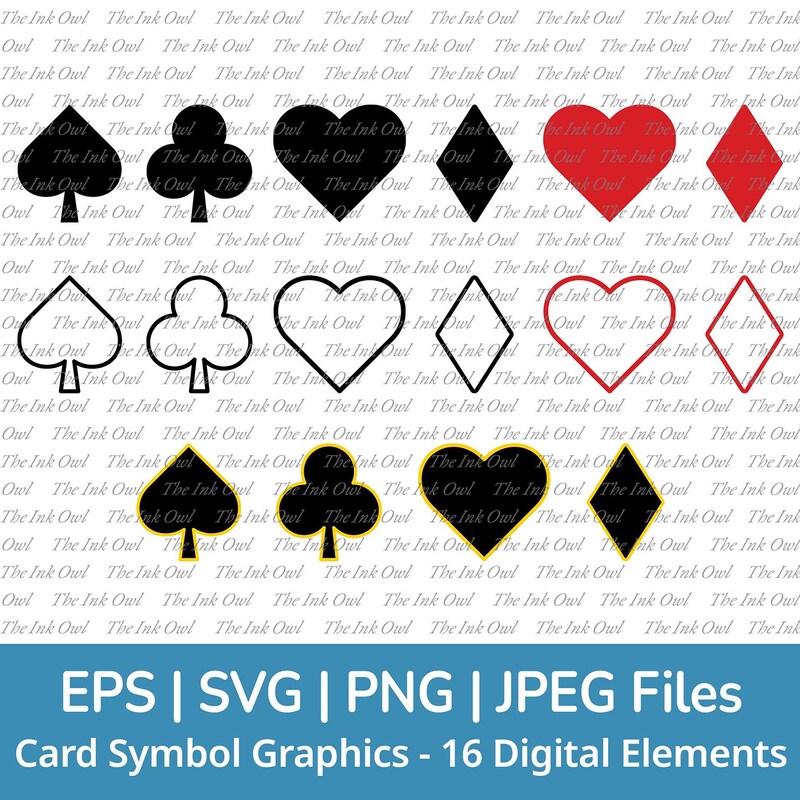 Spade Card Template - Etsy