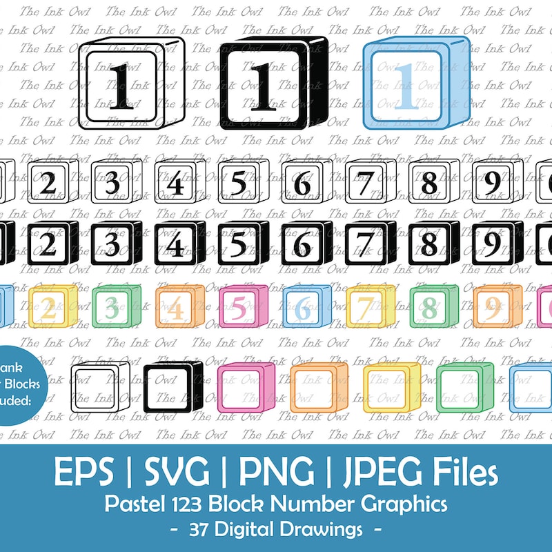 Number Blocks Png - Etsy