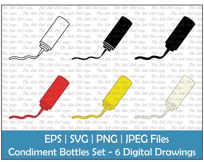 Set of 10 Condiment Containers - Etsy